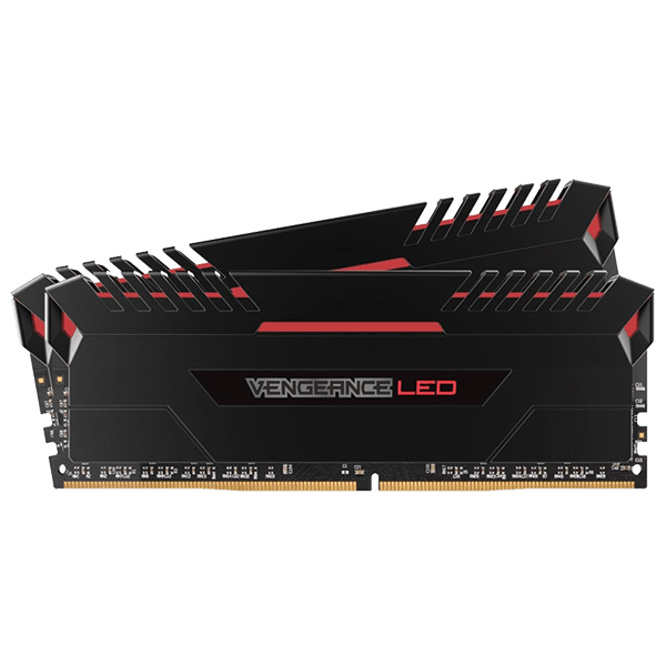 Corsair Vengeance LED 16GB DDR4-3000MHz Red Kit (2x 8GB), Black ...